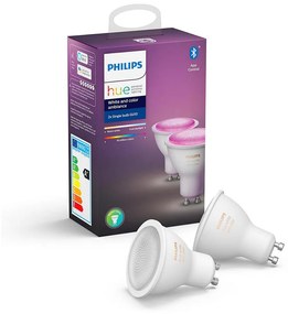 Philips SADA 2x LED Stmívatelná Philips White And Color Ambiance Hue GU10/4,3W/230V P3099