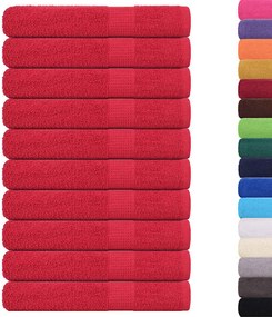 Saunové osušky FROGN 10 ks červené 80x200 cm 360 g/m² 136937
