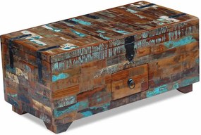 Konferenční stolek truhla masivní recyklované dřevo 80x40x35 cm 243320