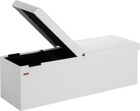 Lavice s úložným prostorem bílý 115x38x38cm s odklápěcí víko