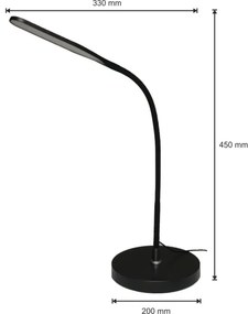 LED Stmívatelná lampa 3v1 LED/10W/230V 3000/4000/6000K CRI 90 černá