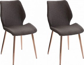 Danish style Jídelní židle Stor (SET 2 ks), antracitová