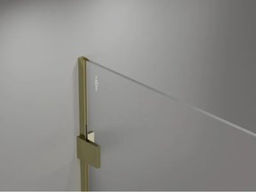 Mexen Lunar sprchová stěna levá 150 x 200 cm, 8mm čiré sklo, zlatá lesklá, 830-150-000-50-00-L