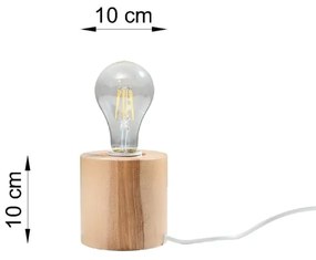 Dřevěná stolní lampa Sollux Elia