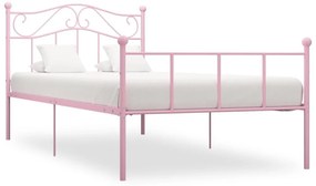 Petromila Rám postele růžový kov 100 x 200 cm