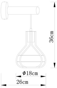 GLOBO CLASTRA 15388W Nástěnné svítidlo