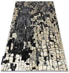 Moderní koberec DE LUXE 2079 Dlažba cihlový Strukturální zlato / še velikost 140x190 cm | krásné koberce cz