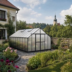 Skleník 245 x 305 x 606 cm, zesílená konstrukce, polykarbonát 6 mm