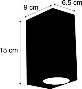 Sada 3 chytrých nástěnných svítidel černá 2-světelná IP44 - Baleno