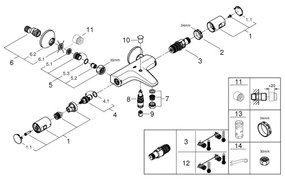 GROHE 345982430 - Termostatická vanová baterie PRECISION START 168 mm černá