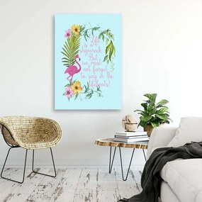 Gario Obraz na plátně Tropický nápis a plameňák - Andrea Haase Rozměry: 40 x 60 cm