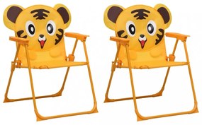 Dětské zahradní židle 2 ks Dekorhome Žlutá