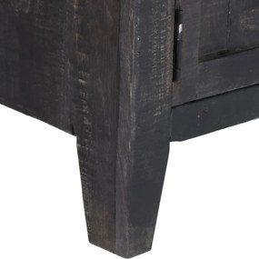 TV stolek černý 118 x 30 x 40 cm masivní mangovníkové dřevo - Default Title