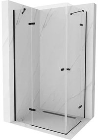 Mexen Roma Duo sprchový kout s otočnými dveřmi 80 x 70 cm, Průhledné, Černá - 854-080-070-70-00-02