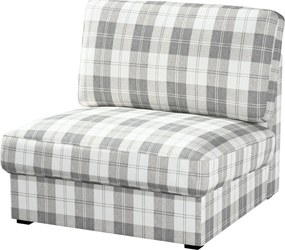 Potah na neskládací křeslo IKEA Kivik barva šedá látka pletený vzor, vzorované