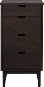 Komoda z dubového dřeva v tmavě přírodní barvě 45x92x38 cm Garrison – Rowico