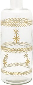 GreenGate Skleněná vánoční váza Gold velká 25,5x10,5cm