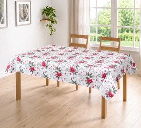 Bellatex Ubrus DITA 120x160 cm Růže Růžová,Šedá