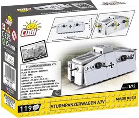 COBI 3094 Great War Sturmpanzerwagen A7V / 119 kostek / 1:72 / od 6 le