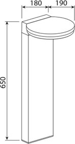 Sloupkové LED svítidlo McLED Framus P 9W 3000K IP65 černá ML-515.011.19.0