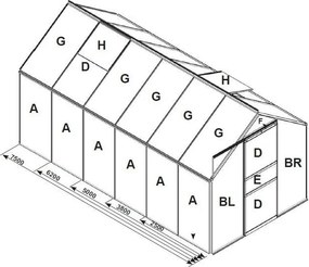 LANIT PLAST, s.r.o. náhradní prosklení pro skleník VITAVIA VENUS 5000 PC 4 mm LG3062