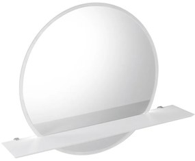 Sapho Sapho, VISO kulaté zrcadlo s LED osvětlením a policí, ø 80cm, bílá mat, VS080-01