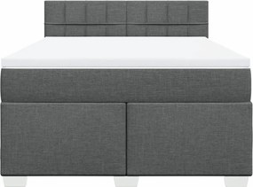 Box spring postel s matrací tmavě šedá 160x200 cm textil 3288240