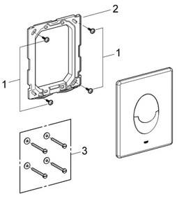 GROHE 38964KV0 - Splachovací tlačítko START 156 × 197 mm černá