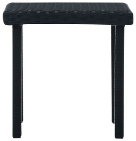 Zahradní čajový stolek černý 40 x 40 x 40 cm polyratan - Default Title