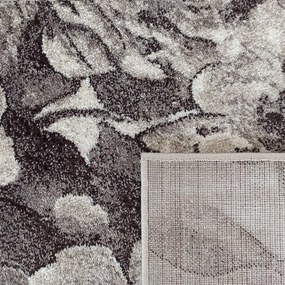 DY Hnědý koberec s květinovým vzorem Panamero 16 Rozměr: 60x100 cm