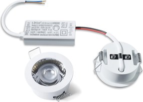 Zápustné bodové LED svítidlo, neutrální bílá, Ø 45 x 22,3 mm, IP65 - možnost volby rámu