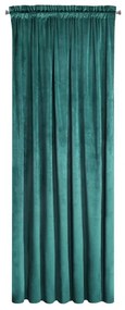 Tyrkysový sametový závěs na pásce ROSA 135x270 cm