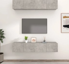 vidaXL TV skříňky 4 ks 80 x 30 x 30 cm kompozitní dřevo [3114188] Barva: bílá s vysokým leskem
