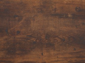 Psací stůl 115 x 60 cm tmavé dřevo/černý FUTON Beliani