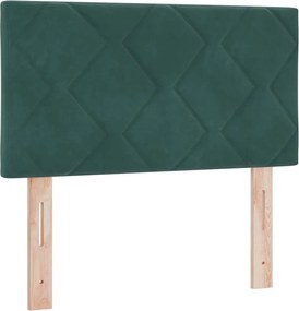 Postel s boxspringem s čelo Tmavě zelená 80 x 200 cm samet 3340415