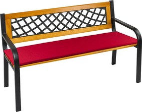 Bellatex Sedák na lavici hladký Červená 40x150 cm