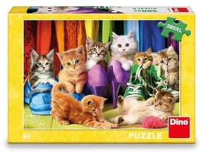 Dino Puzzle Barevná koťátka 300 XL dílků