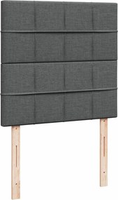 Box spring postel s matrací tmavě šedá 90x200 cm textil 3291164