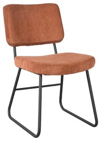 LABEL51 Jídelní židle Noah - rezavý manšestr