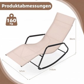 Costway Zahradní lehátko odolné proti povětrnostním vlivům ergonomické houpací