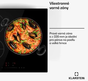 Klarstein Indukční varná deska Delicatessa Paella, Paella zóna, Power Boost, Posuvné ovládání