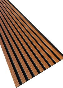 3D Dřevěné lamely na zeď na filci 255x46cm - Ořech TOSKÁNSKÝ