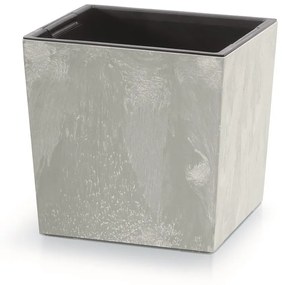 Květináč NURBI CUBE BETON EFFECT šedý