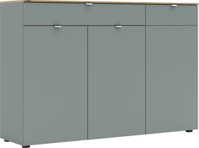 XXXLutz ŠIROKÁ KOMODA, rákosová zelená, 150/101/41 cm - Online Only komody - 002737046136