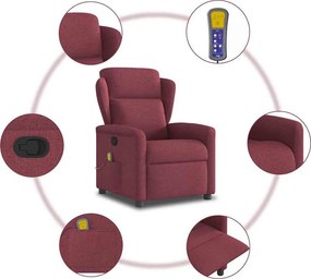 vidaXL Masážní polohovací křeslo textil [4015587] Barva: tmavě hnědá