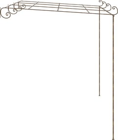 Zahradní pergola hnědá s patinou 4 x 3 x 2,5 m železná 313998