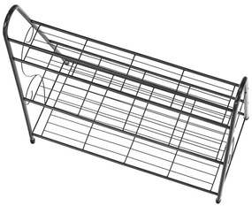 Kovový regál Veruma, tmavě šedá