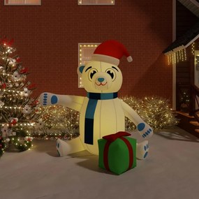 vidaXL Vánoční nafukovací medvěd s LED diodami 240 cm