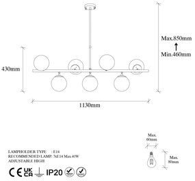 Opviq Stropní svítidlo Fazli - 10525, Černá