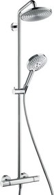 Hansgrohe Raindance S, sprchový set Showerpipe 240 s termostatem, 3 proudy, EcoSmart 9 l/min, chromová, HAN-27116000